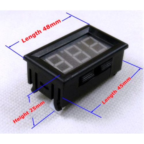 Digital Amp Meter DC ("0.56") 0-50A Four wires Three digits Current ...